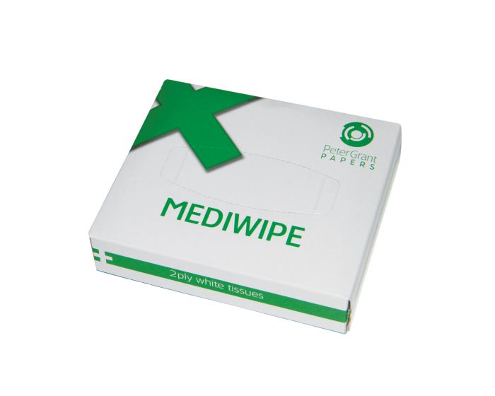 MediWipe 2ply White Tissues (Box of 72) - Bondeye Optical